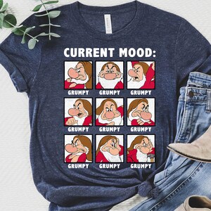 Disney Grumpy Dwarf Current Mood Shirt, Snow White and Seven Dwarfs ...