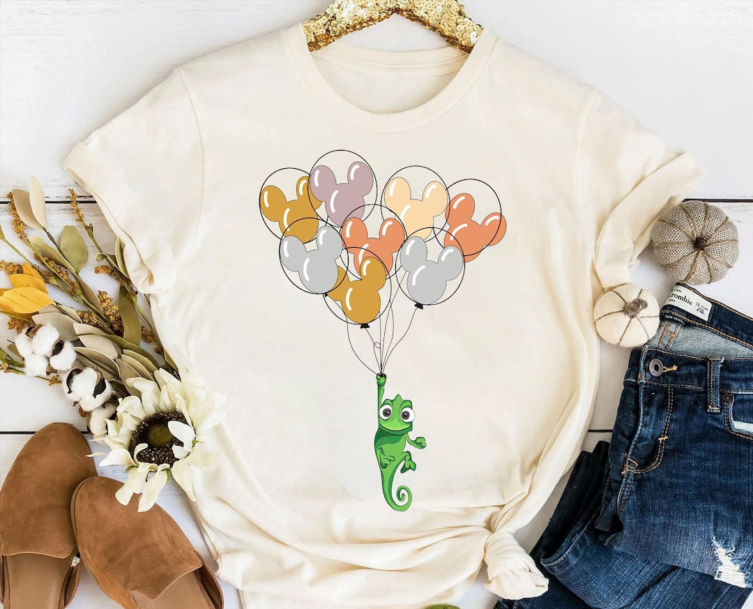 Disney Pascal With Mickey Balloon T-shirt, Cute Pascal Rapunzel Shirt ...