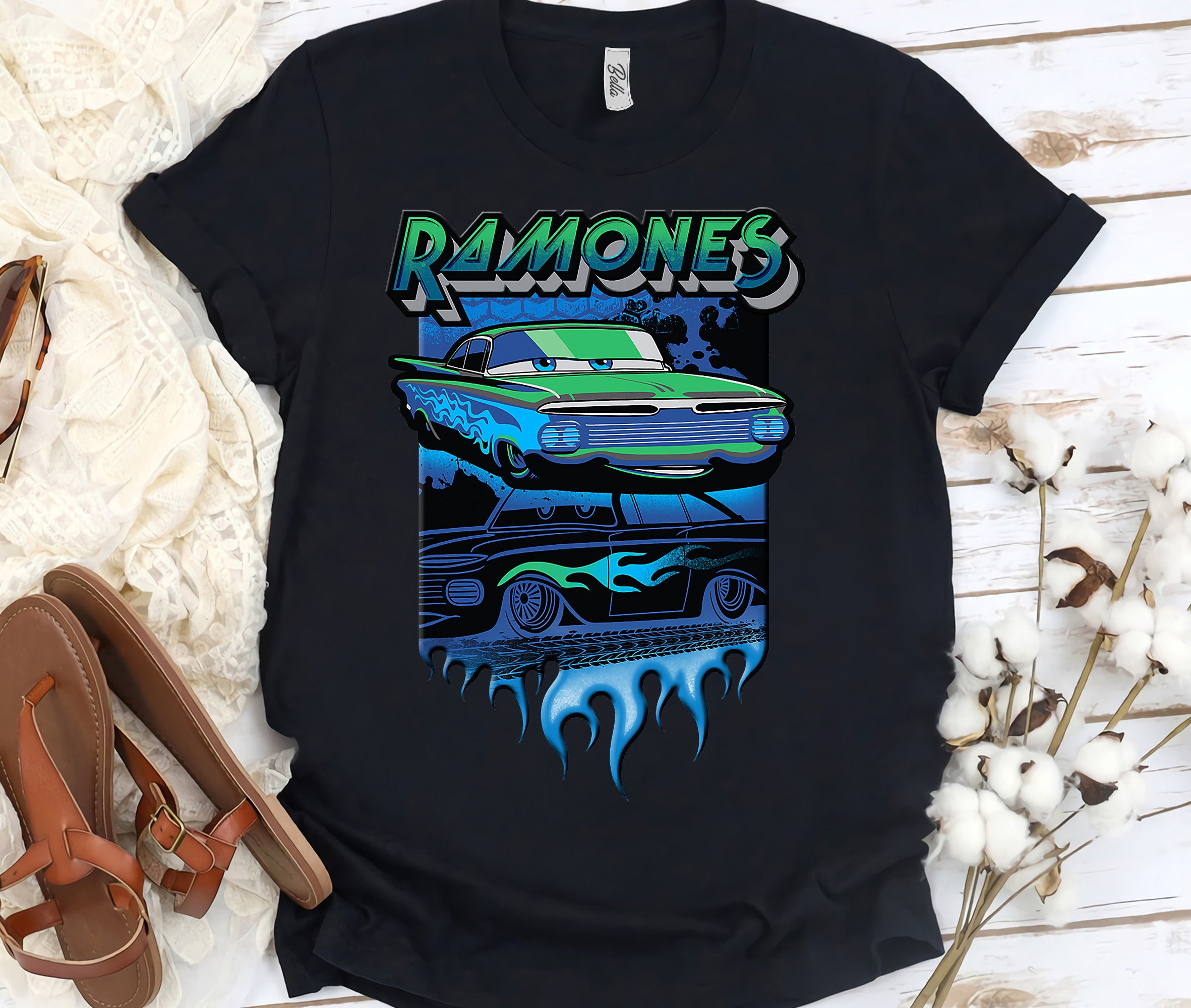 Disney Pixar Cars Ramones Big Flames T-shirt, Disney Cars Shirt, Family ...