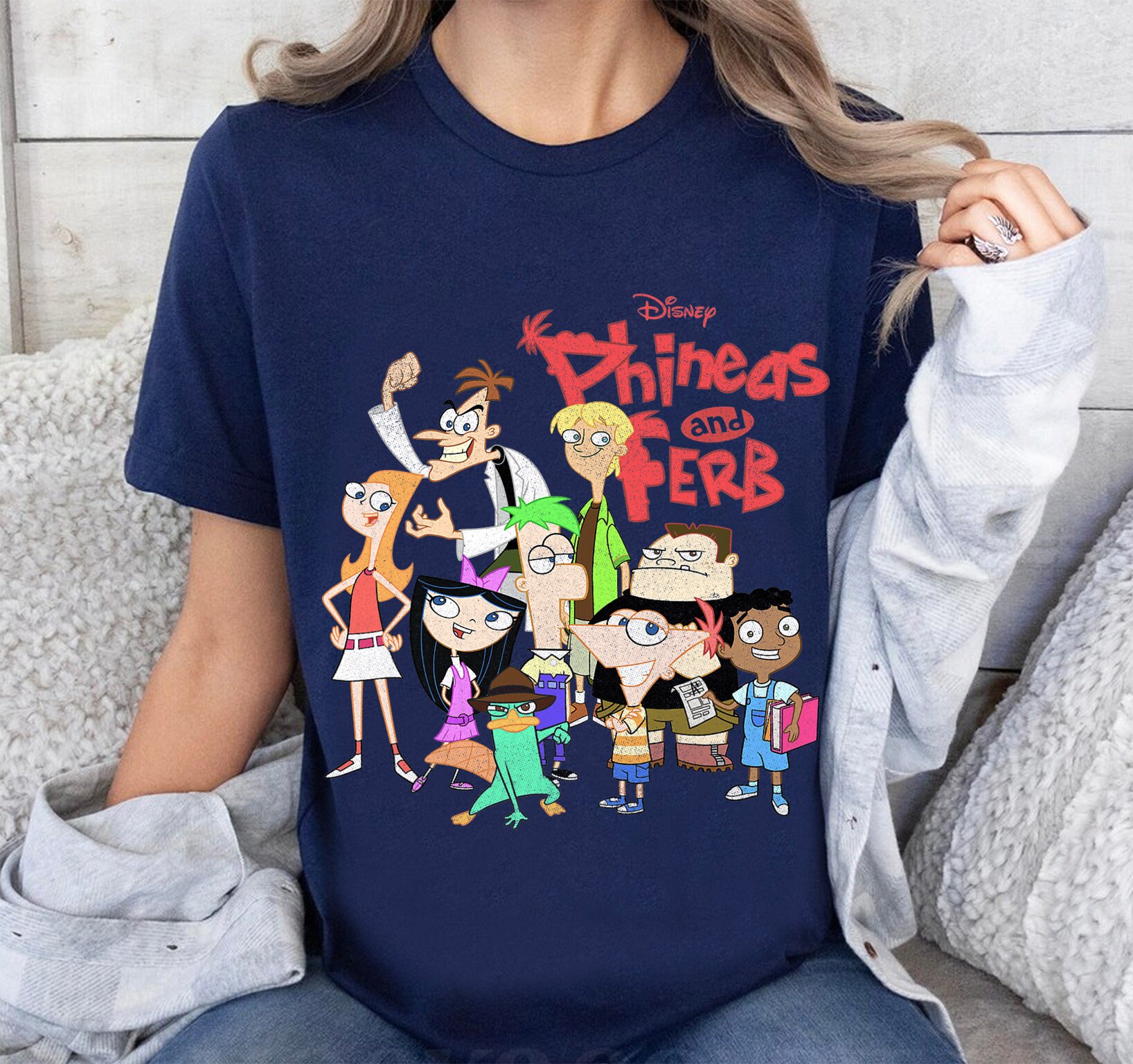Disney Phineas and Ferb Characters T-shirt Cute Disney - Etsy