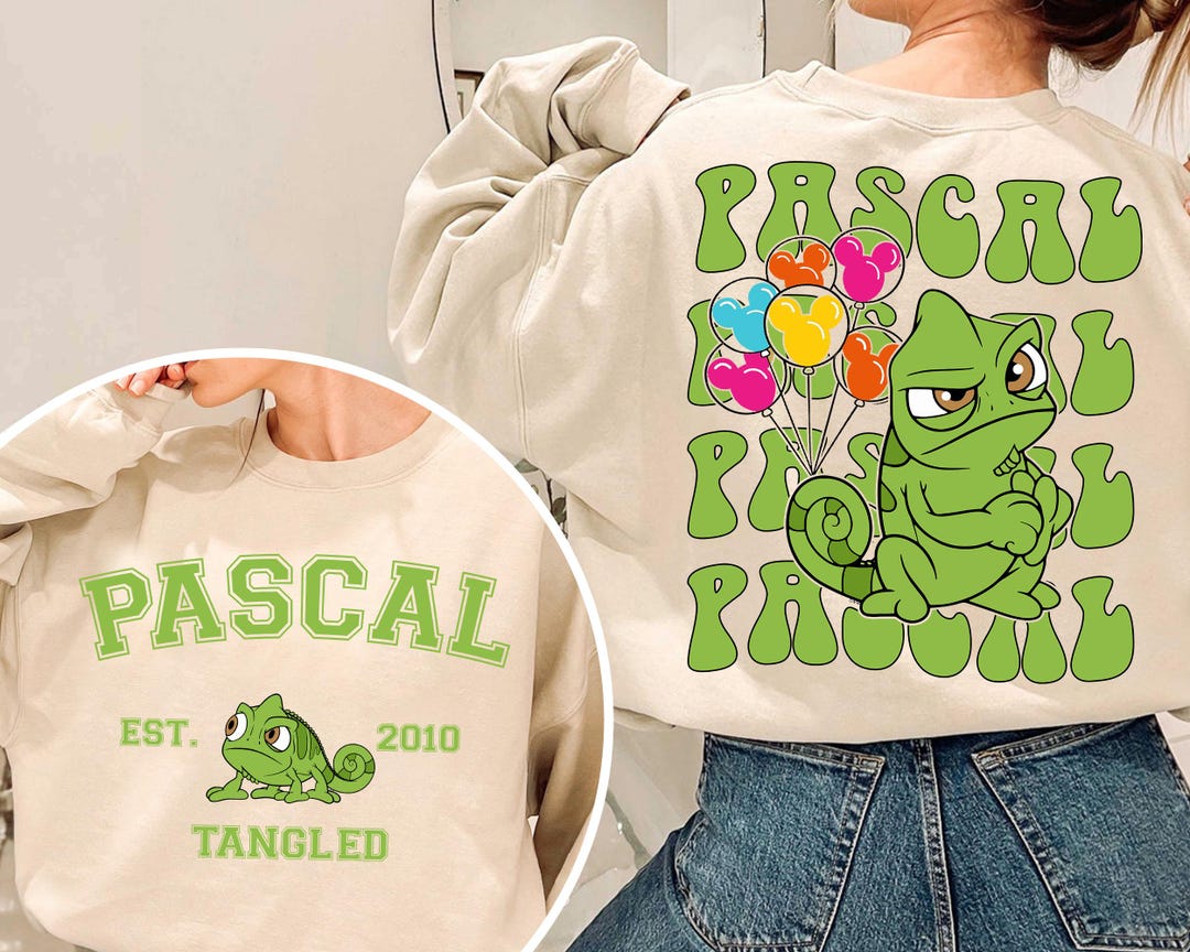 Two-sided Pascal Disney Tangled Shirt, Pascal Balloon Tee, Disney ...