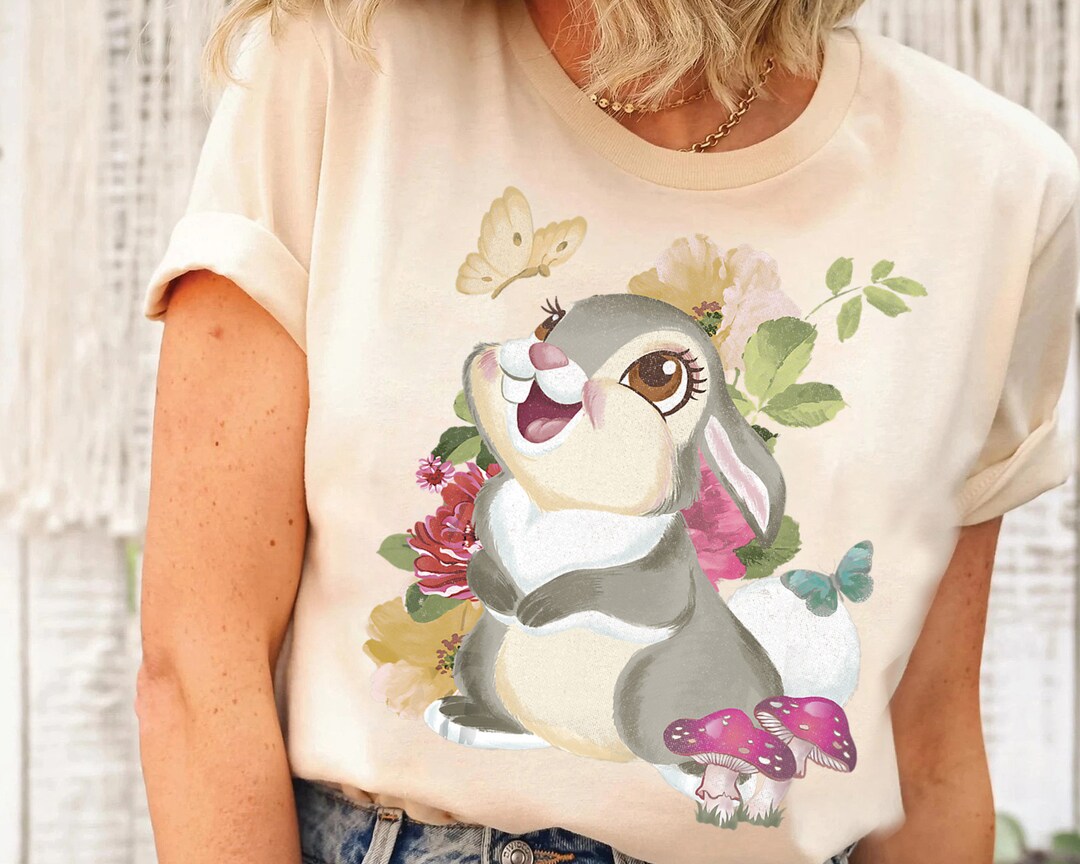 Disney Bambi Thumper Vintage Floral Portrait Shirt, Cute Thumper Big ...