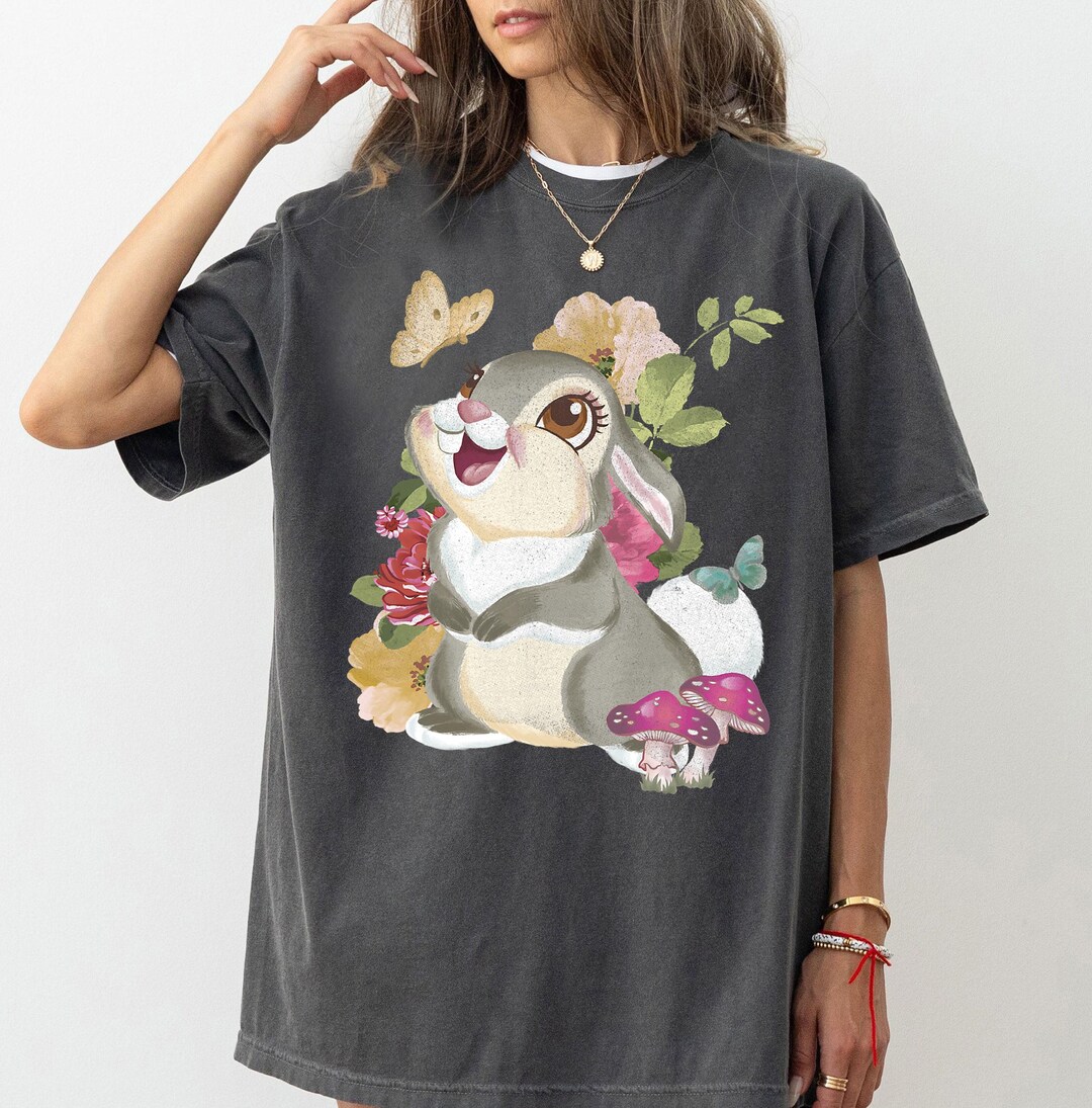 Disney Bambi Thumper Vintage Floral Portrait Shirt, Cute Thumper Big ...