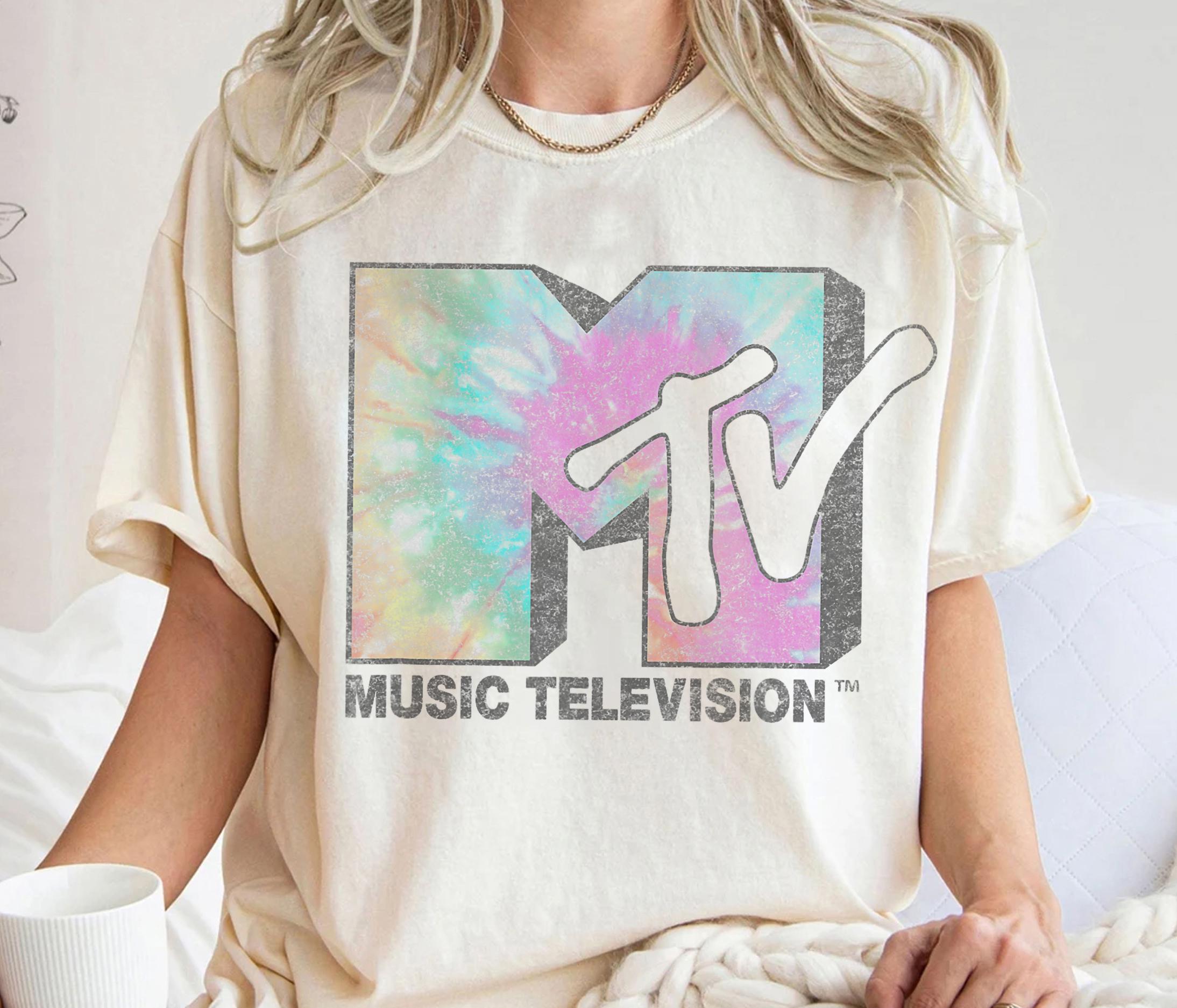 MTV Music Television Faded Tie Dye Logo Fill T-shirt,mtv Logo Shirt ...