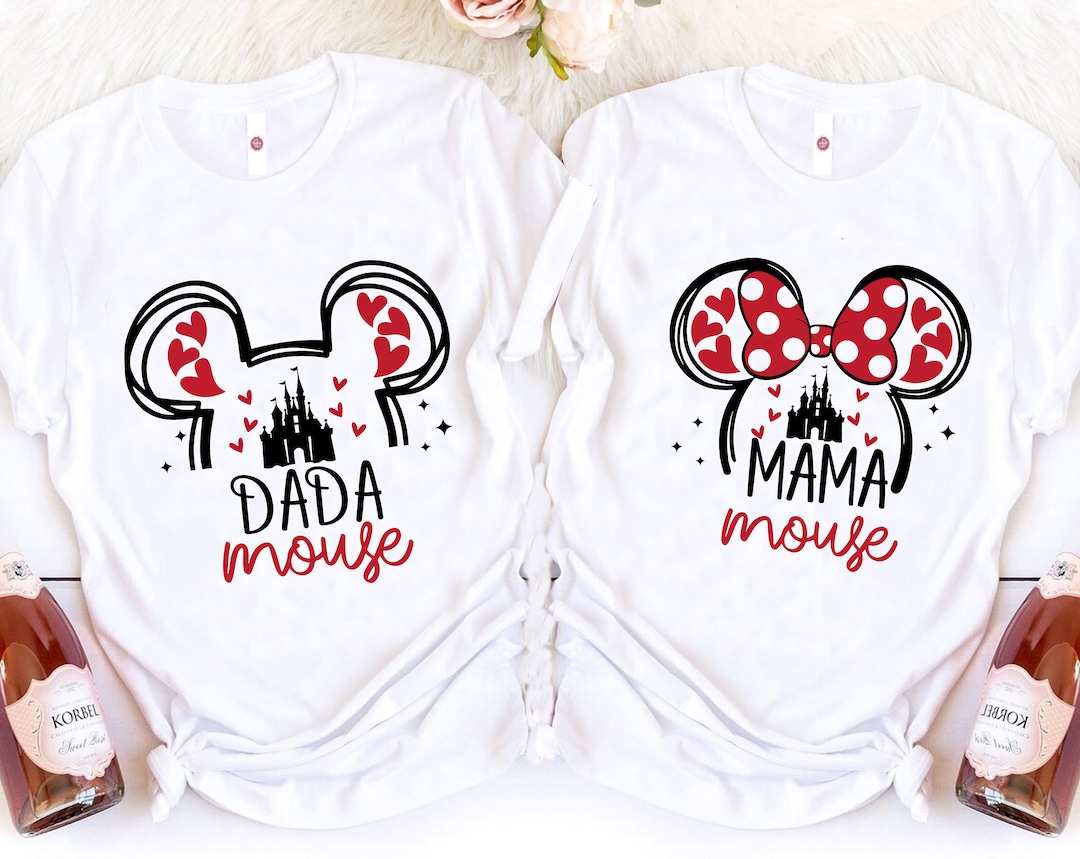Disney Mama Mouse Dada Mouse Tee, Mickey and Minnie Disney Castle, Best ...