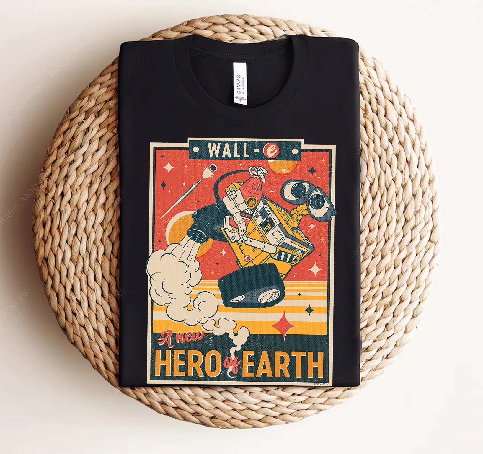 Disney and Pixars Wall-e A New Hero of Earth T-shirt, Retro Wall-e ...