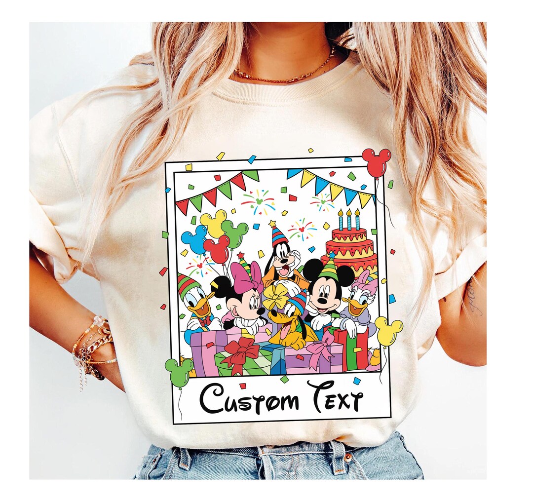 Personalized Disney Mickey and Friends Photo Birthday Shirt, WDW ...