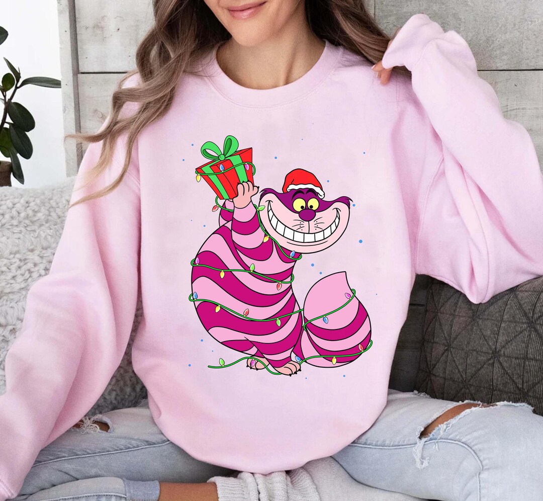 Disney Alice in Wonderland Cheshire Cat Christmas Light Shirt, Santa ...