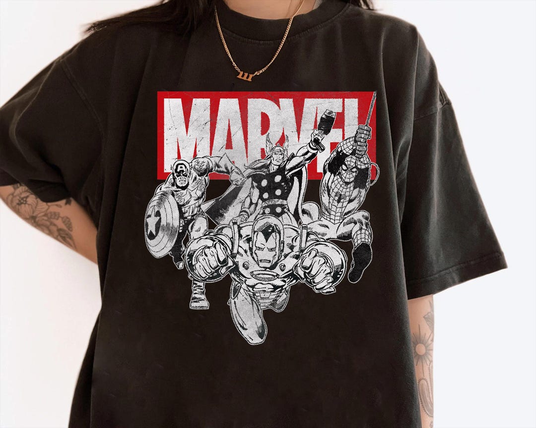 Marvel Iron Man Vintage Comic Graphic T-shirt, Marvel Comics Gift Tee ...