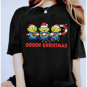 Disney Toy Story Alien Christmas Lights T-shirt , Alien Ooooh Christmas ...