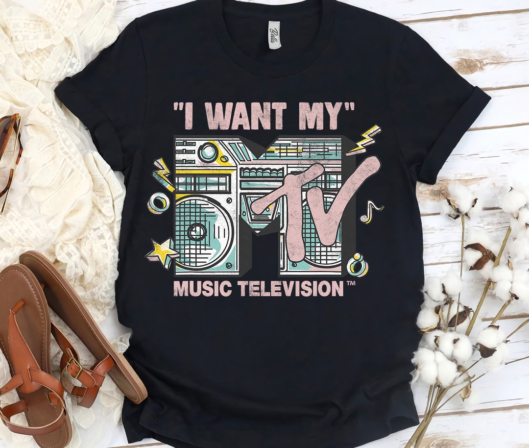 MTV I Want My Retro Boombox Graphic T-shirt MTV Logo Shirt - Etsy