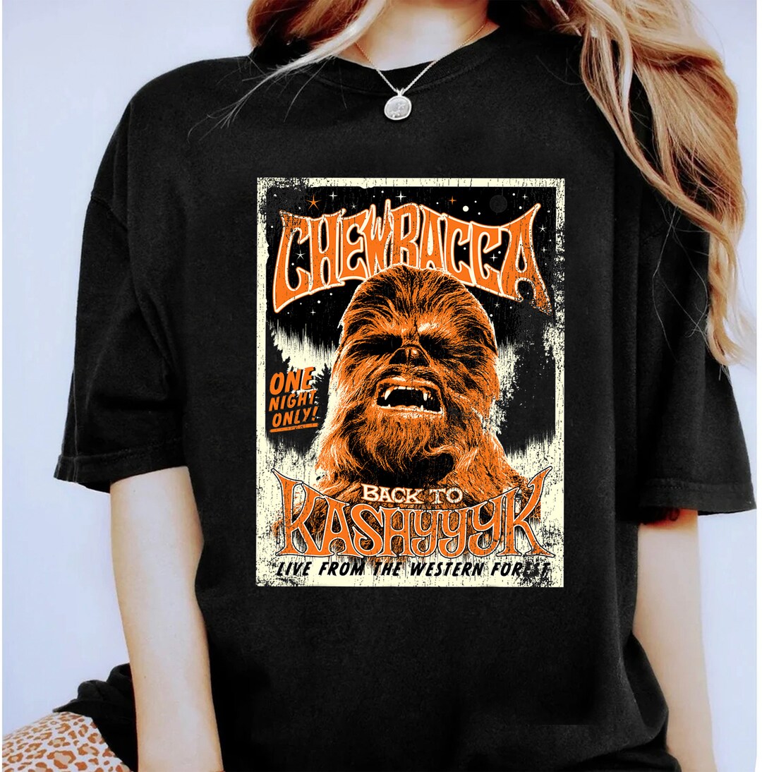 Star Wars Chewbacca Vintage Concert Poster Graphic T-shirt, Star Wars ...