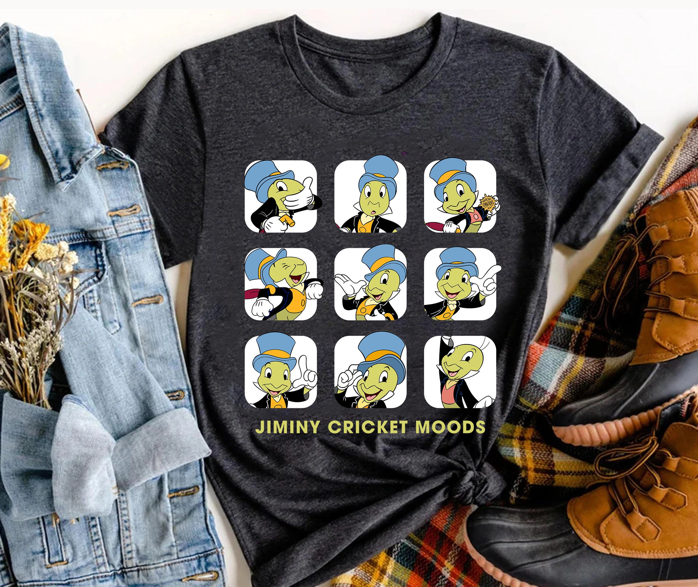 Disney Jiminy Cricket Moods T-shirt Disney Pinocchio Shirt - Etsy