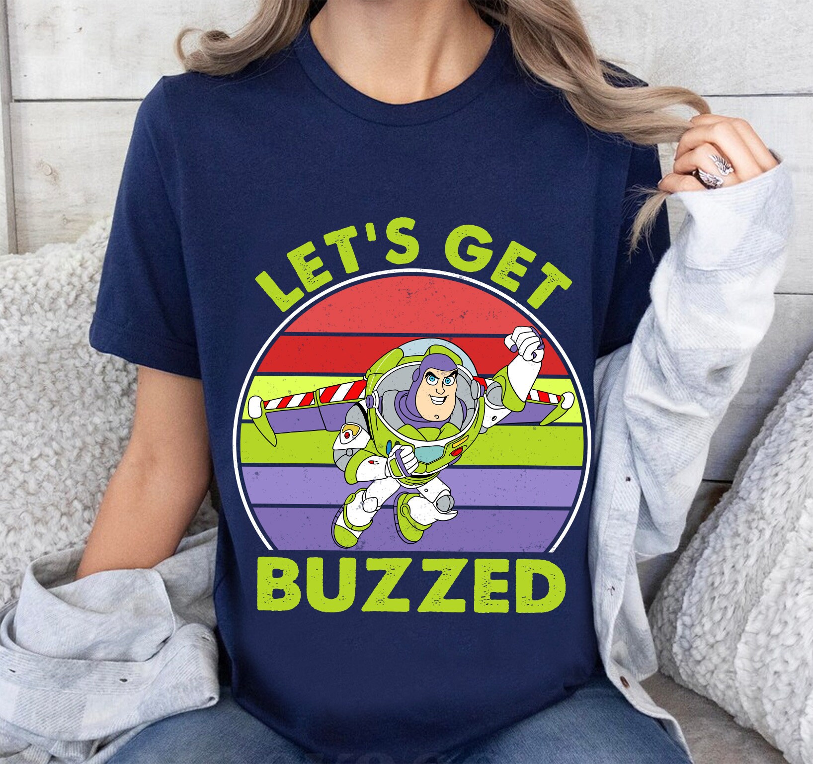 Disney Retro Buzz Lightyear Let's Get Buzzed Shirt, Disney Toy Story ...