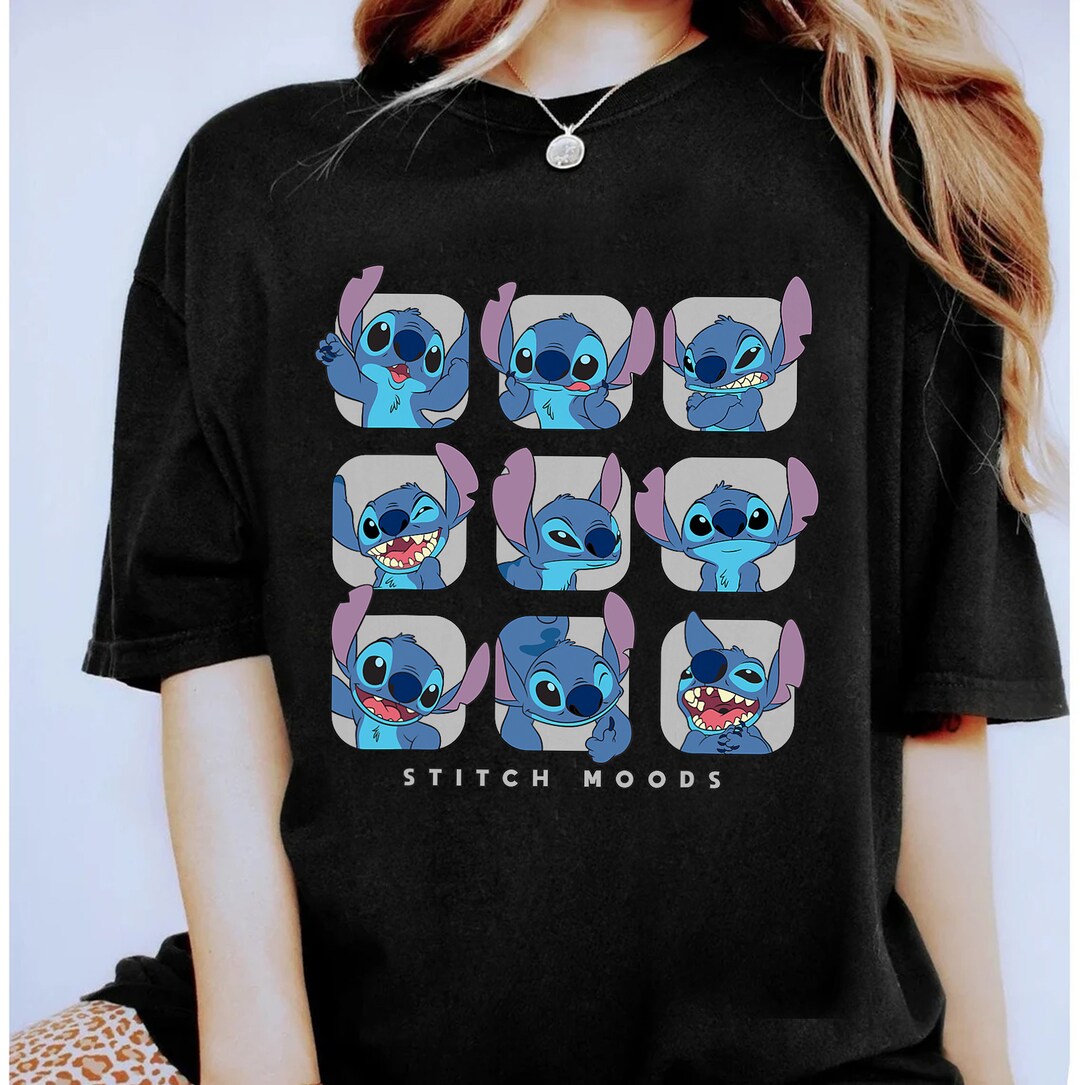 Disney Stitch Moods Shirt, Lilo and Stitch Shirt, Cute Stitch Emotions ...