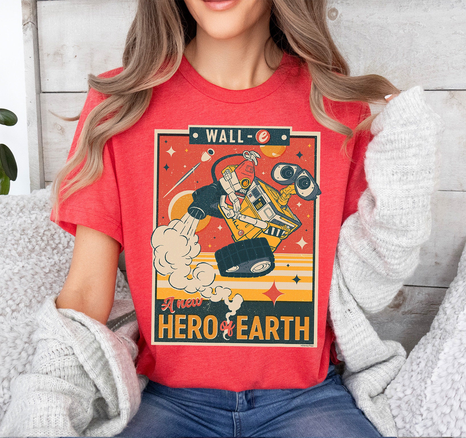 Disney and Pixar’s Wall-e A New Hero of Earth T-shirt, Retro Wall-e ...
