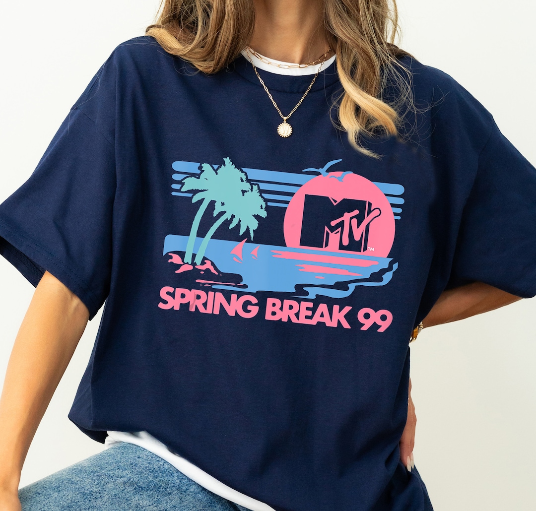 MTV Pastel Colors Beach Spring Break Logo Shirt, MTV Logo Shirt ...