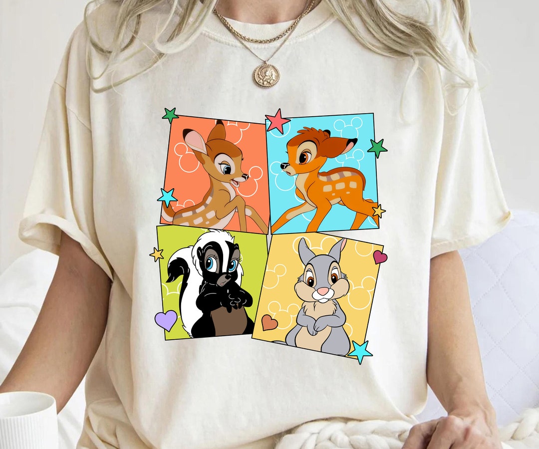 Disney Bambi and Friends Group Portrait Shirt, Cute Bambi Thumper T ...