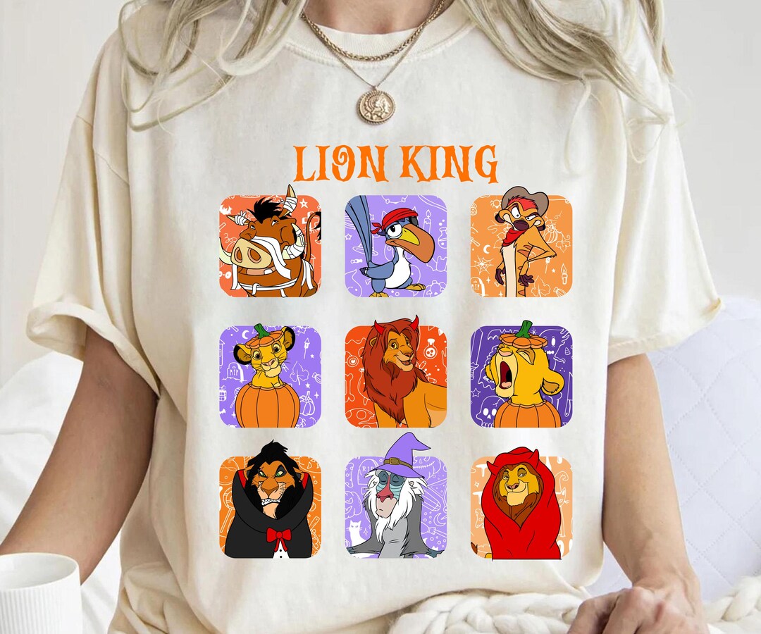 Disney Halloween Moods the Lion King Group T-shirt, Simba, Timon ...