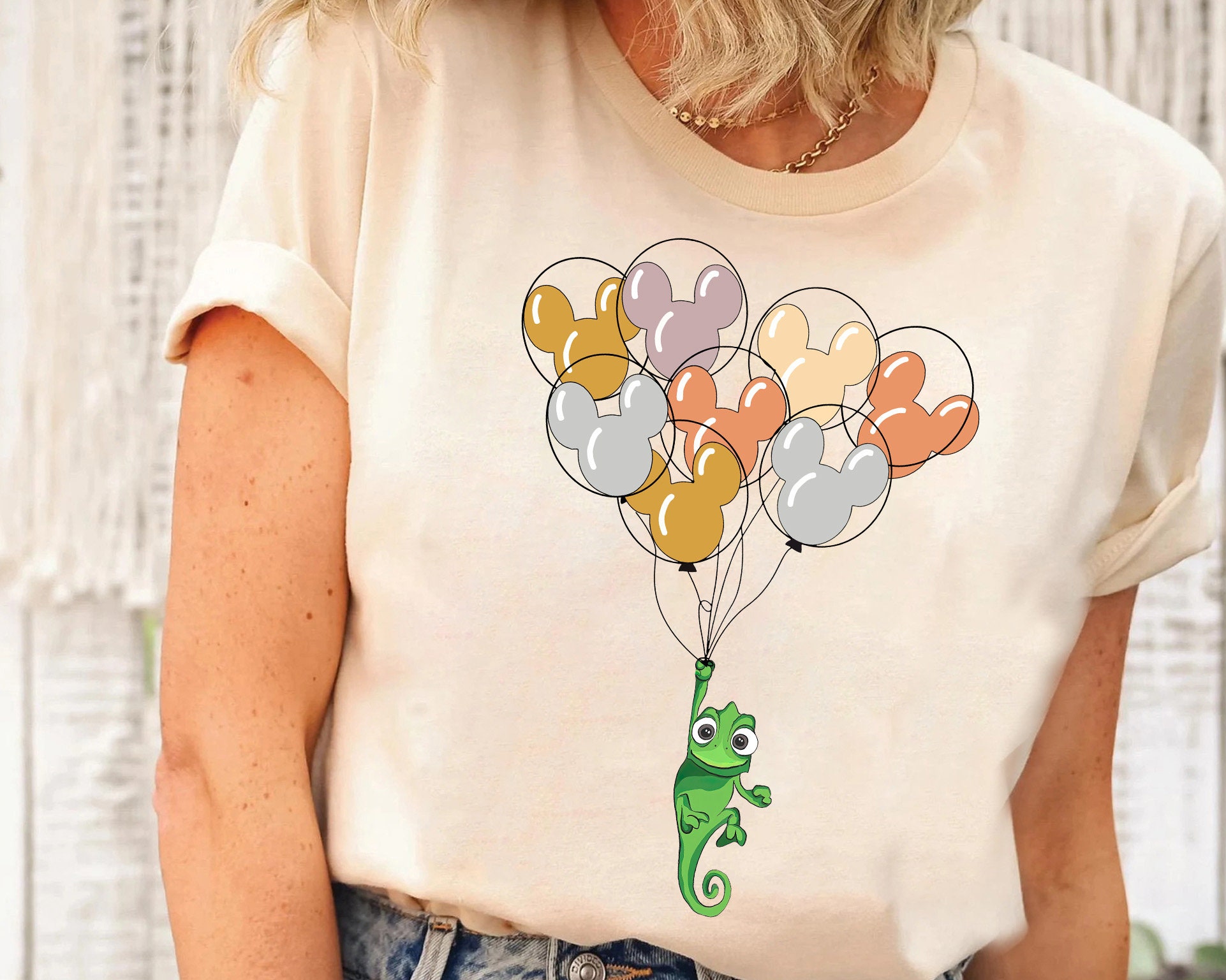 Disney Pascal With Mickey Balloon T-shirt, Cute Pascal Rapunzel Shirt ...