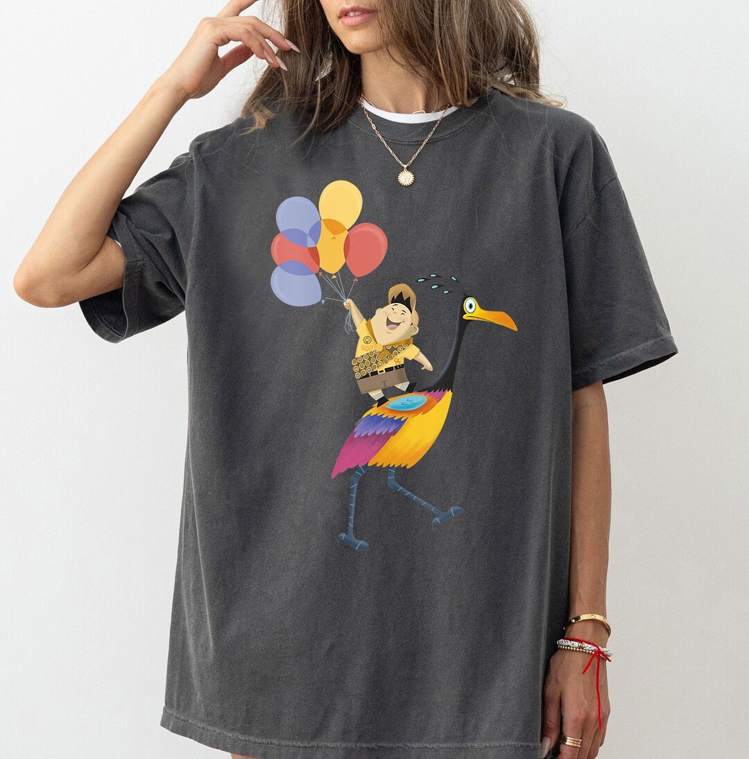 Disney Pixar up Russell Balloons on Kevin Graphic T-shirt, Disney ...