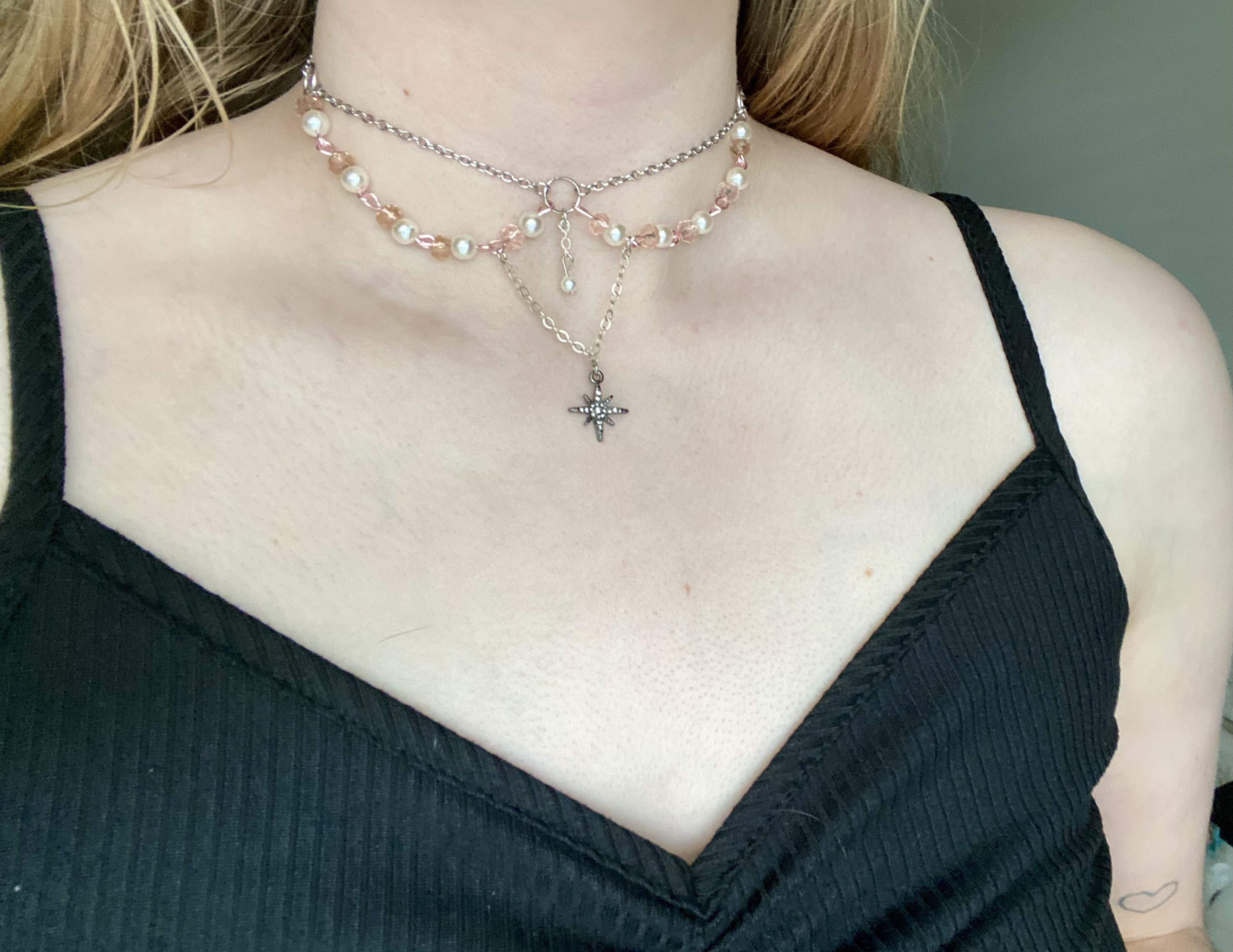 Pink Fairycore Choker Pink Cottagecore Choker Pink Y2K Choker Pink ...