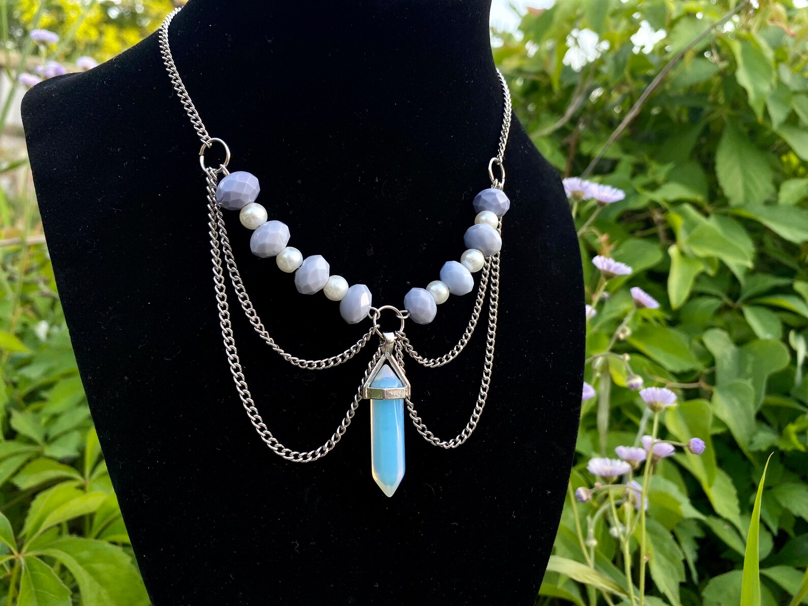 Fairycore Crystal Choker Purple Fairycore Choker Purple Y2K Choker ...