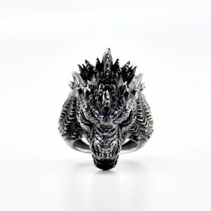 Dragon Ring ,godzilla Ring Head, Godzilla Sterling Silver Ring, Animal ...