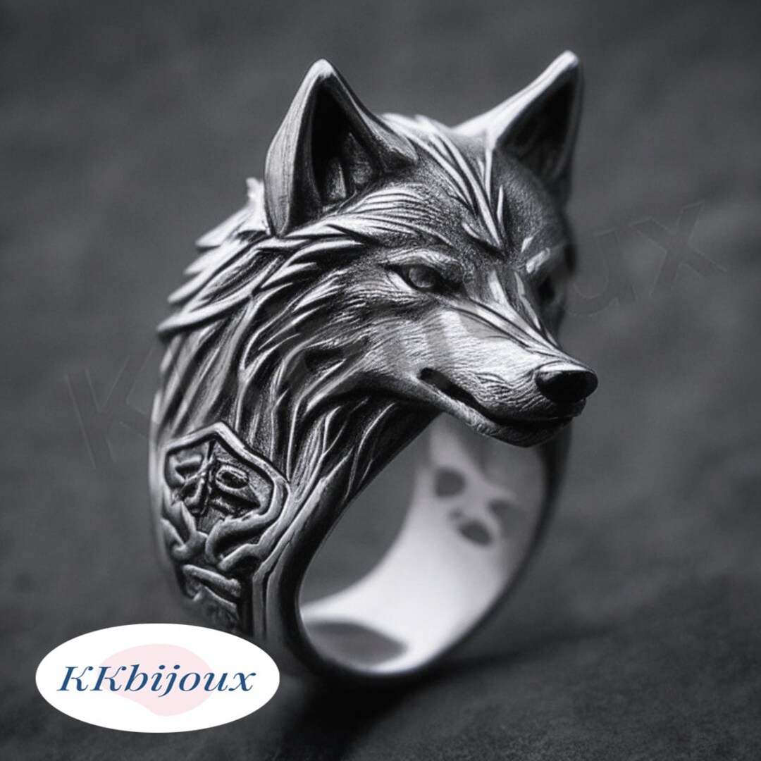 Wolf Ring nordic Wolf Head Ring Unisex 316L Stainless Steel - Etsy