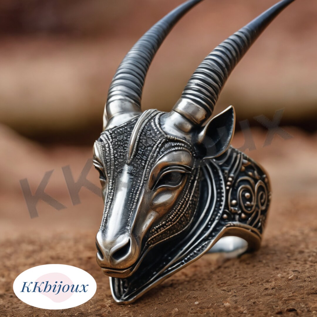 Goat Ring baphomet Silver Goat Ring Head Ram Sterling Silver - Etsy