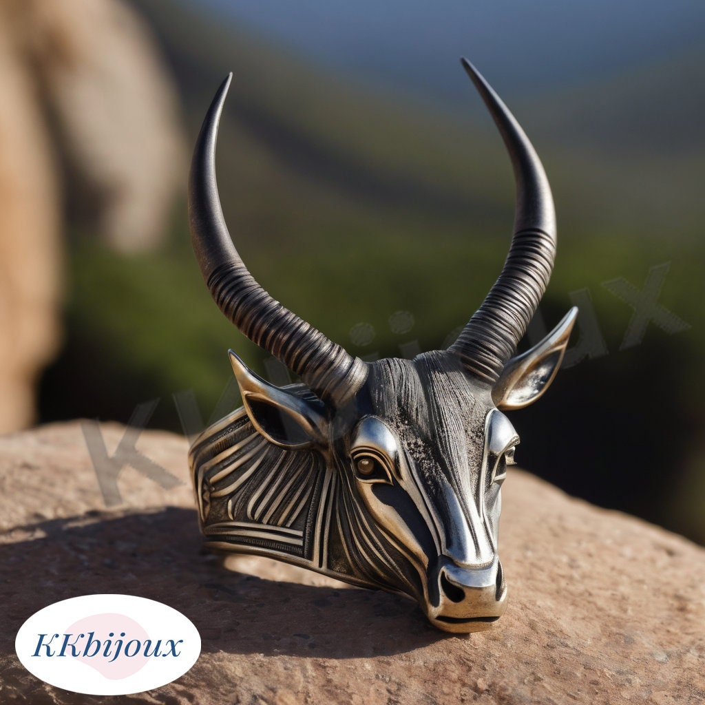 Goat Ring baphomet Silver Goat Ring Head Ram Sterling Silver - Etsy