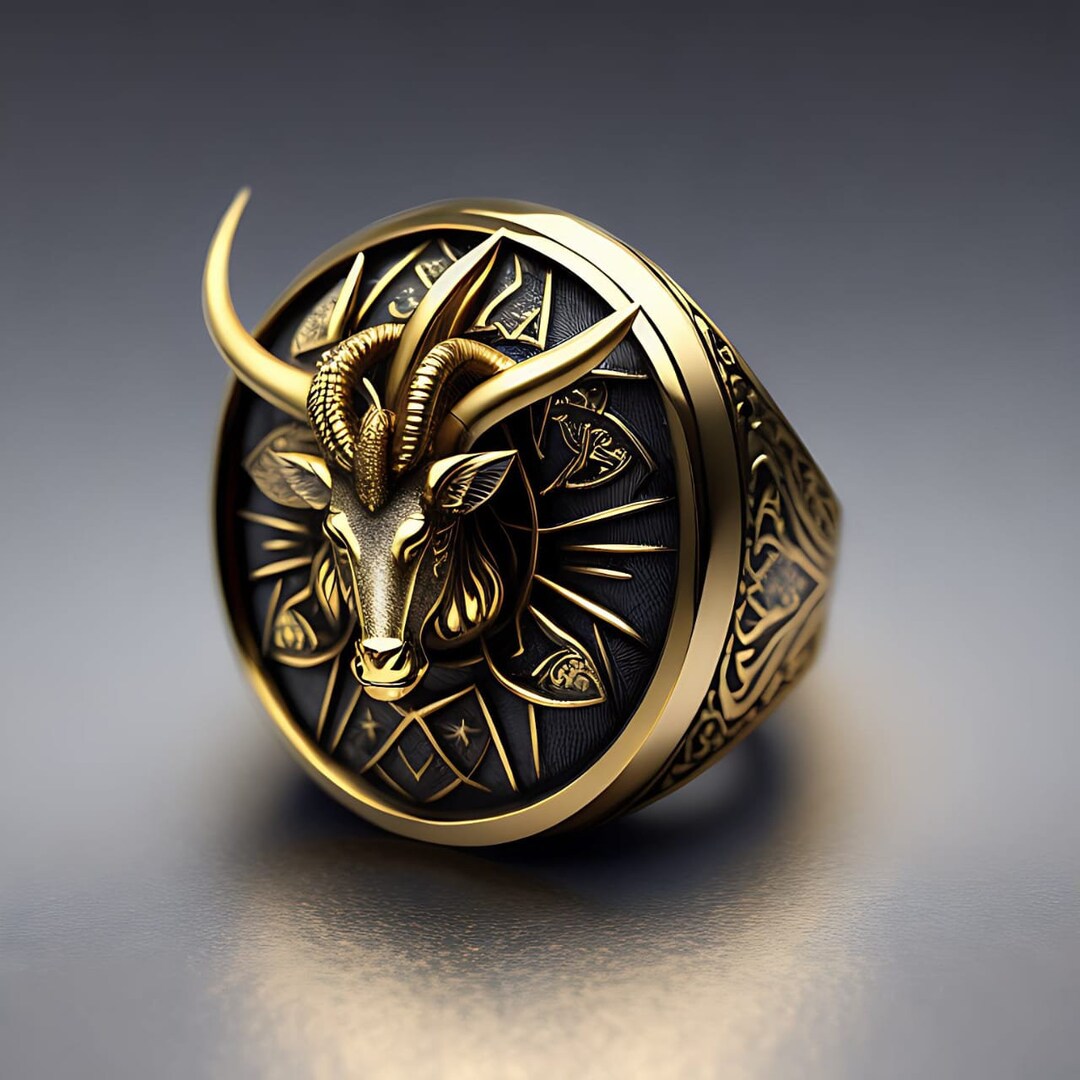 Goat Ring ,baphomet Silver Goat Ring Head Ram Sterling Silver Ring ...