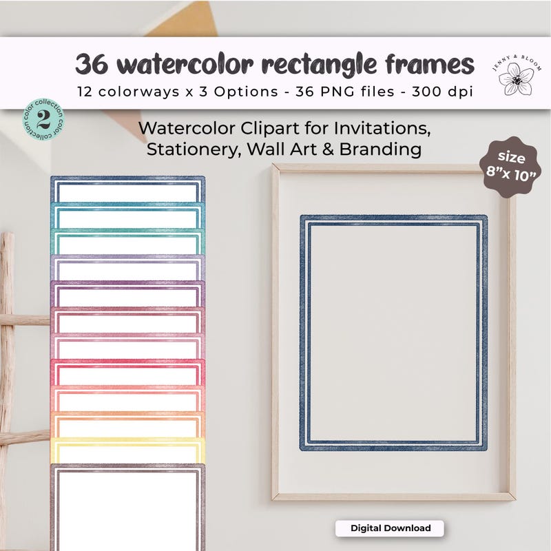 Watercolor Frames - Etsy