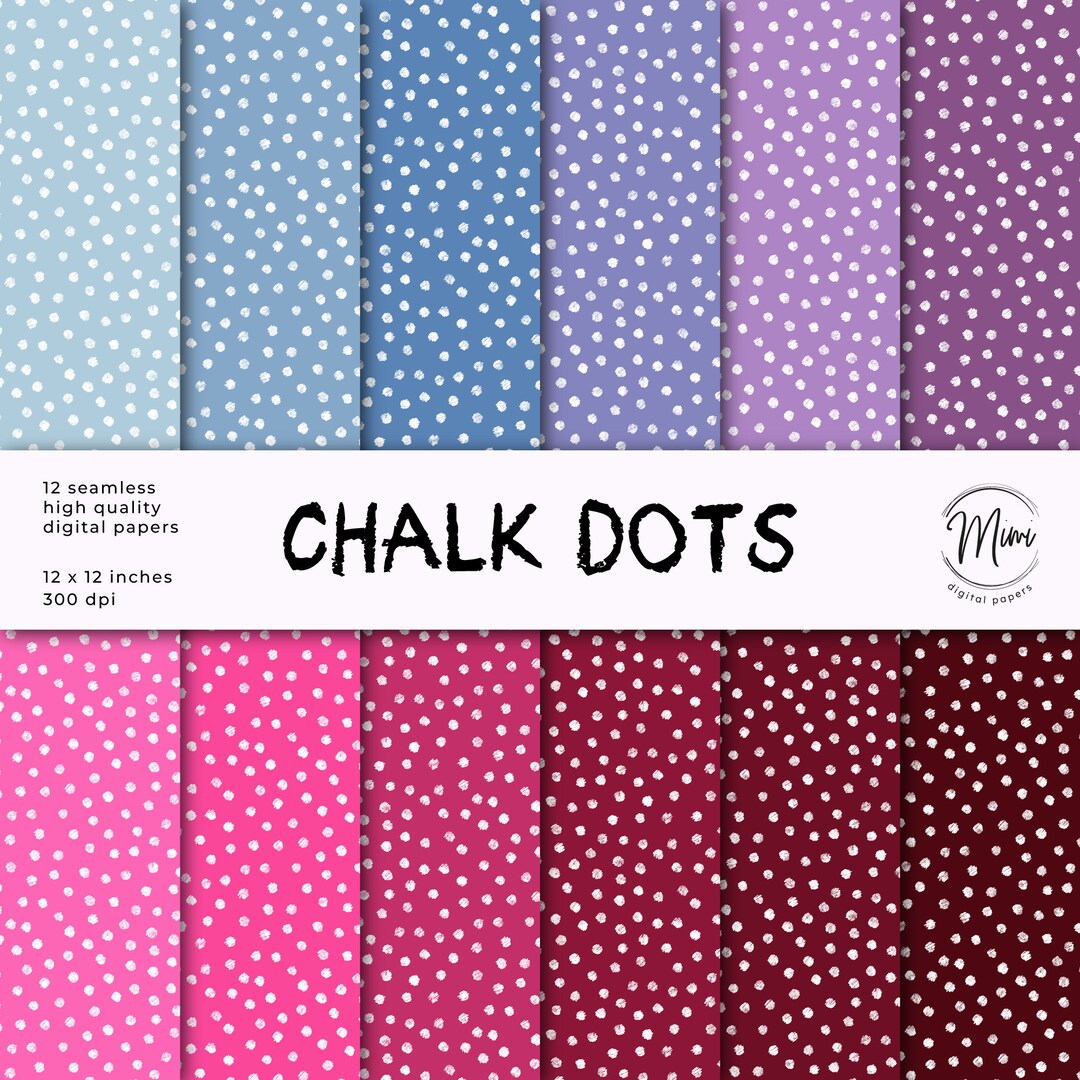 Seamless Chalk Dots Pattern Design Polka Dot Background Abstract Crayon ...
