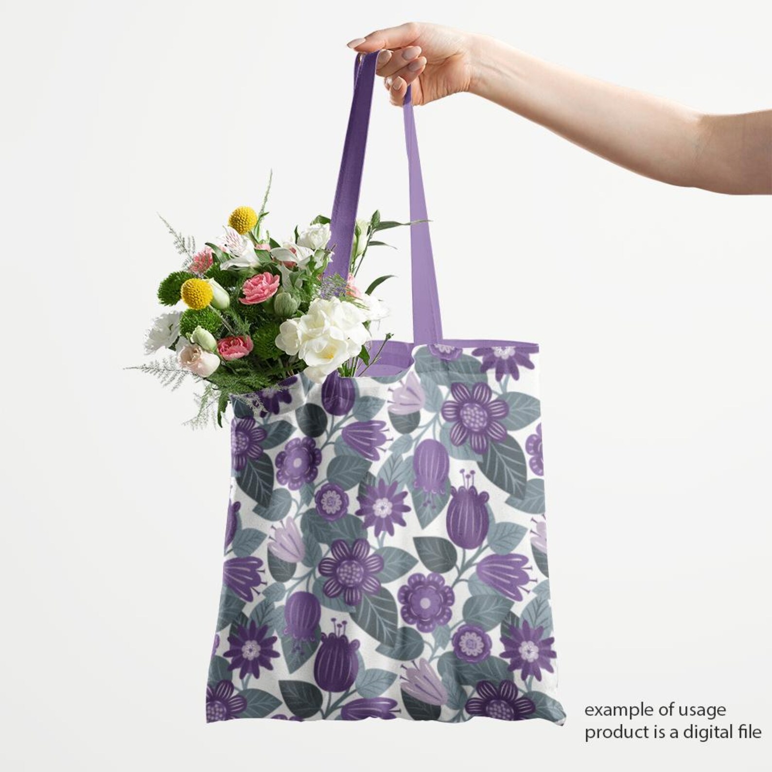 Lilac Purple Floral Digital Paper Pack | Seamless Floral Patterns for ...