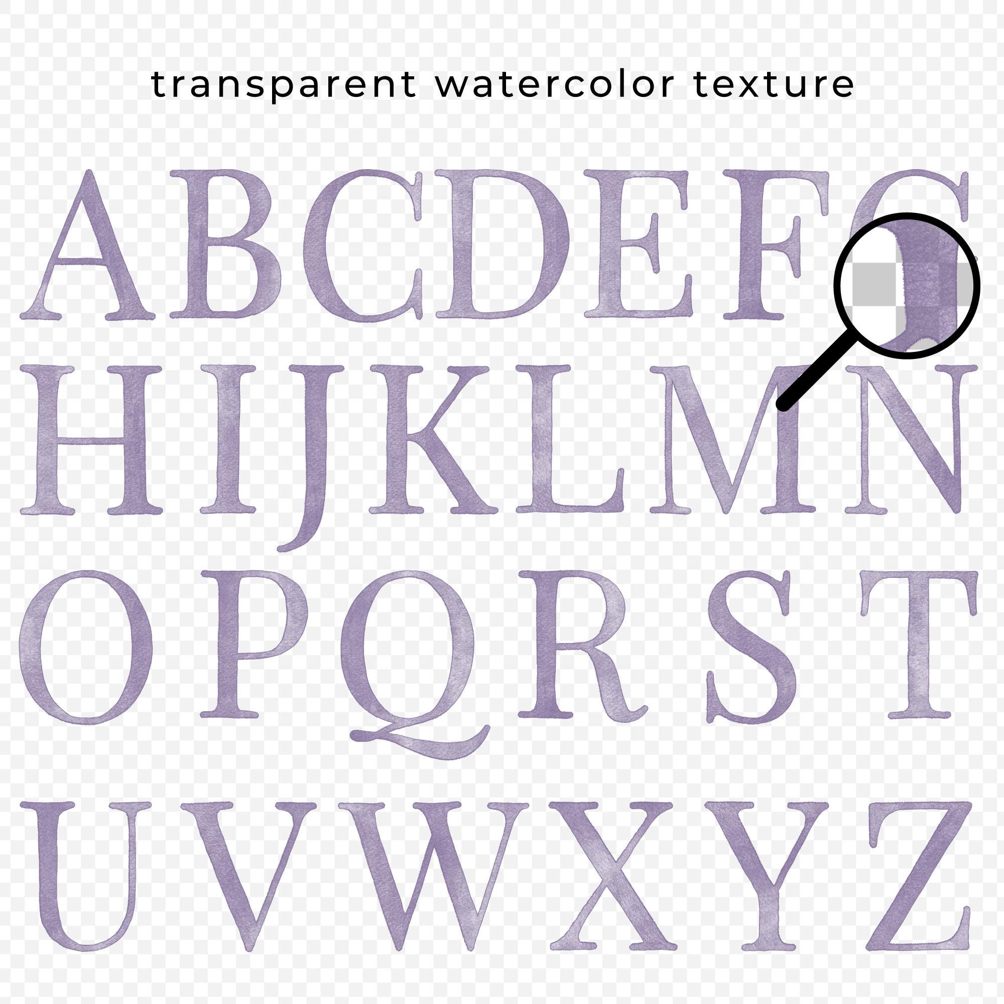 Watercolor Alphabet Clipart: 156 PNG Letters (digital Download) - Etsy
