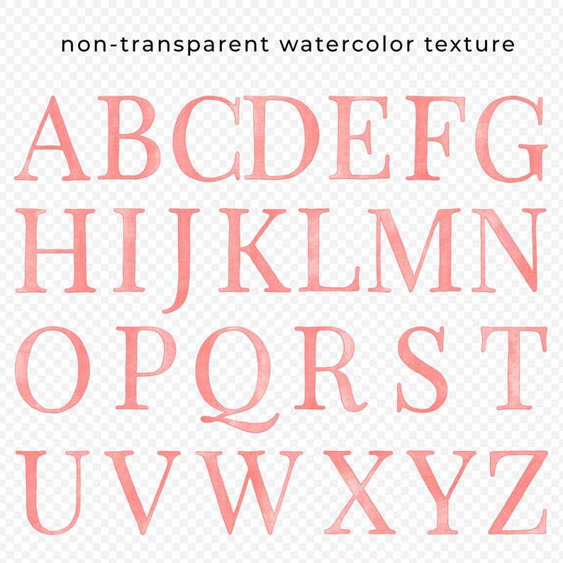 Watercolor Alphabet Clipart: 156 PNG Letters (digital Download) - Etsy