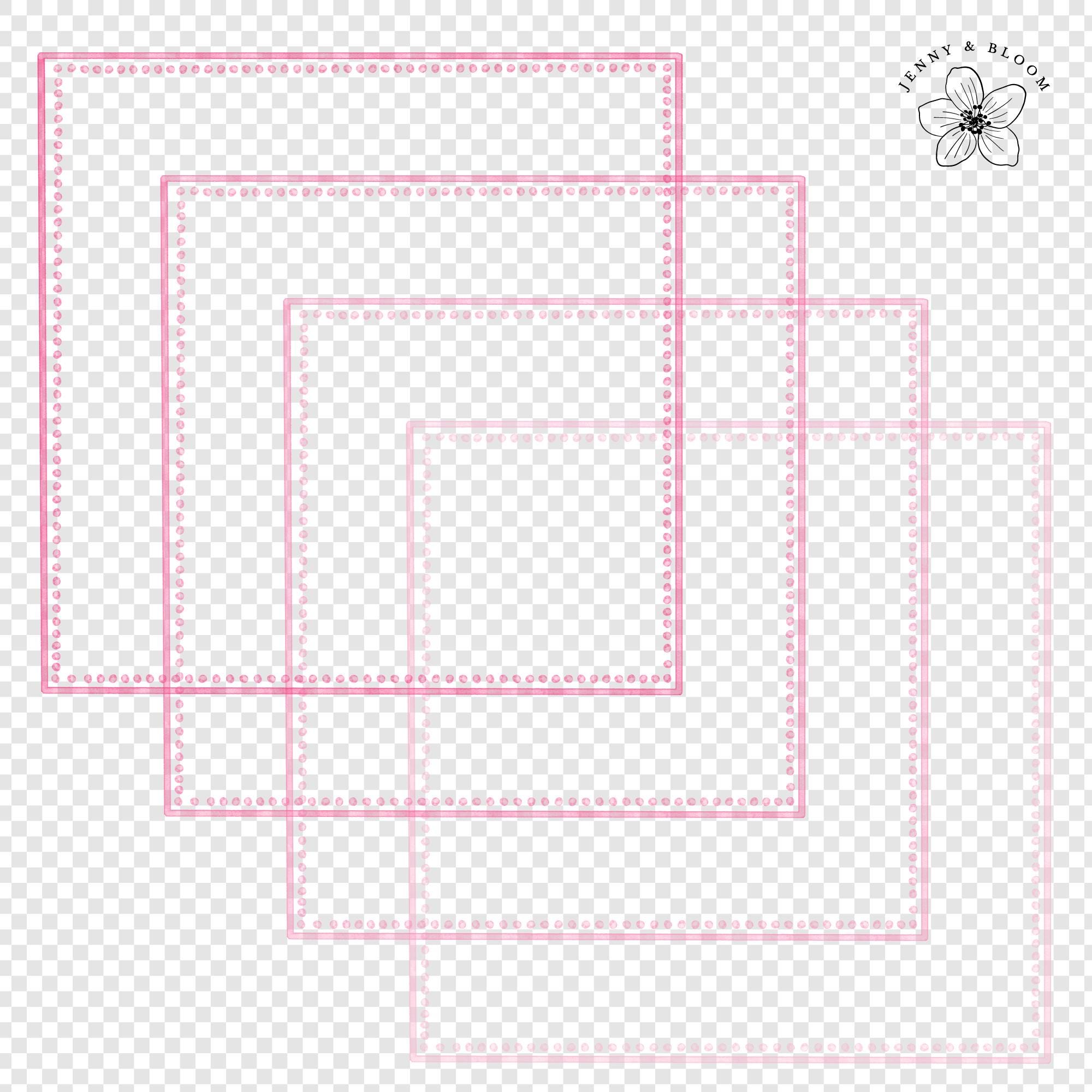 Basic Watercolor Squared Border Design – Frame Clipart - Abstract ...