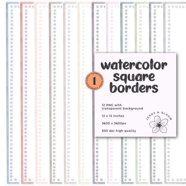 Watercolor Frames - Etsy