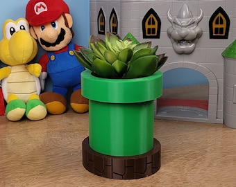 Super Mario Warp Tube Planter 3D Printed - Etsy