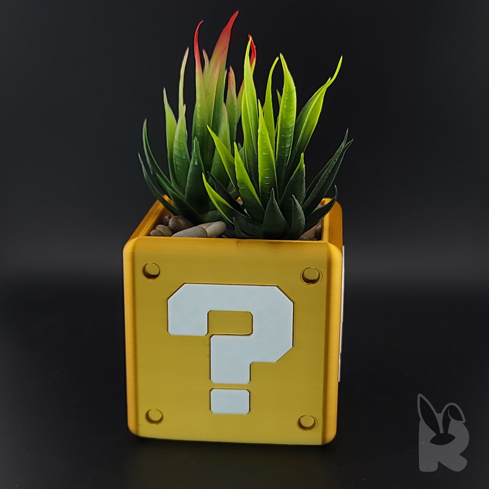 Super Mario Question Mark Block Planter - Etsy