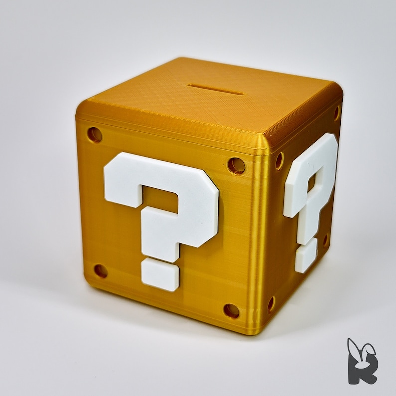 Super Mario Question Block Piggy Bank - Etsy