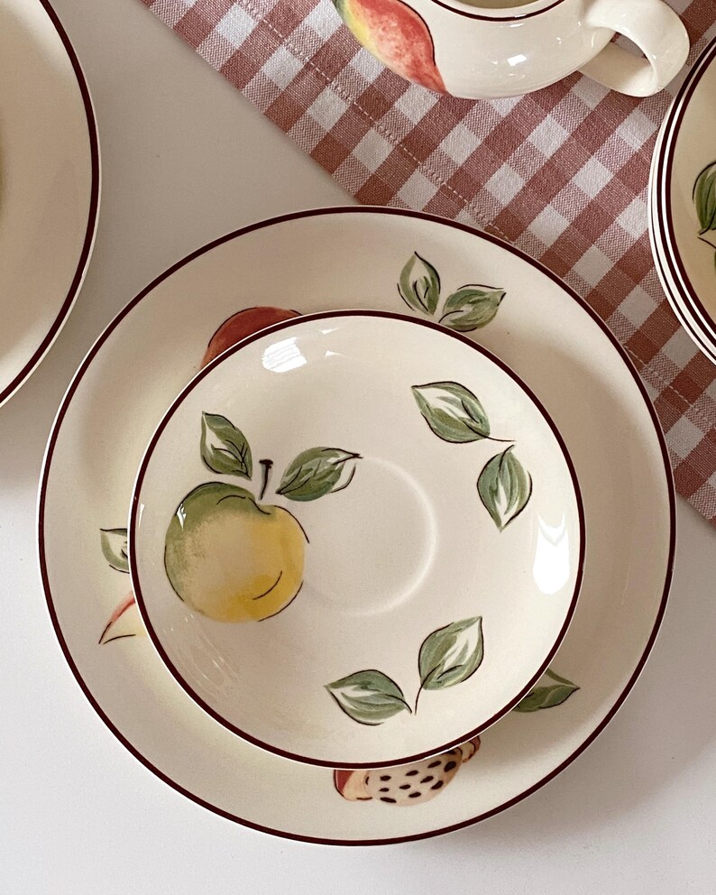 Vintage Wood & Sons Apple Peach Cottage Tea Set, 6 Persons Set With ...