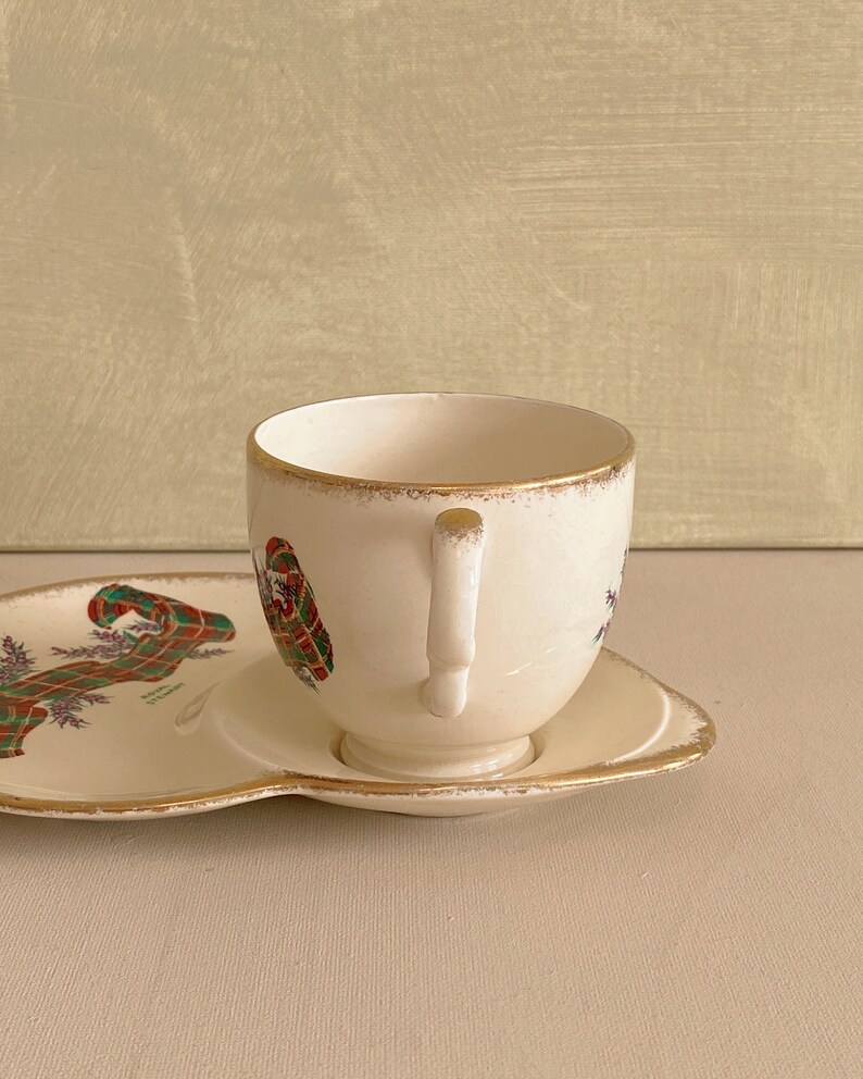 Vintage Crown Devon Tartan Series Royal Stewart Tennis Cup Saucer Set ...