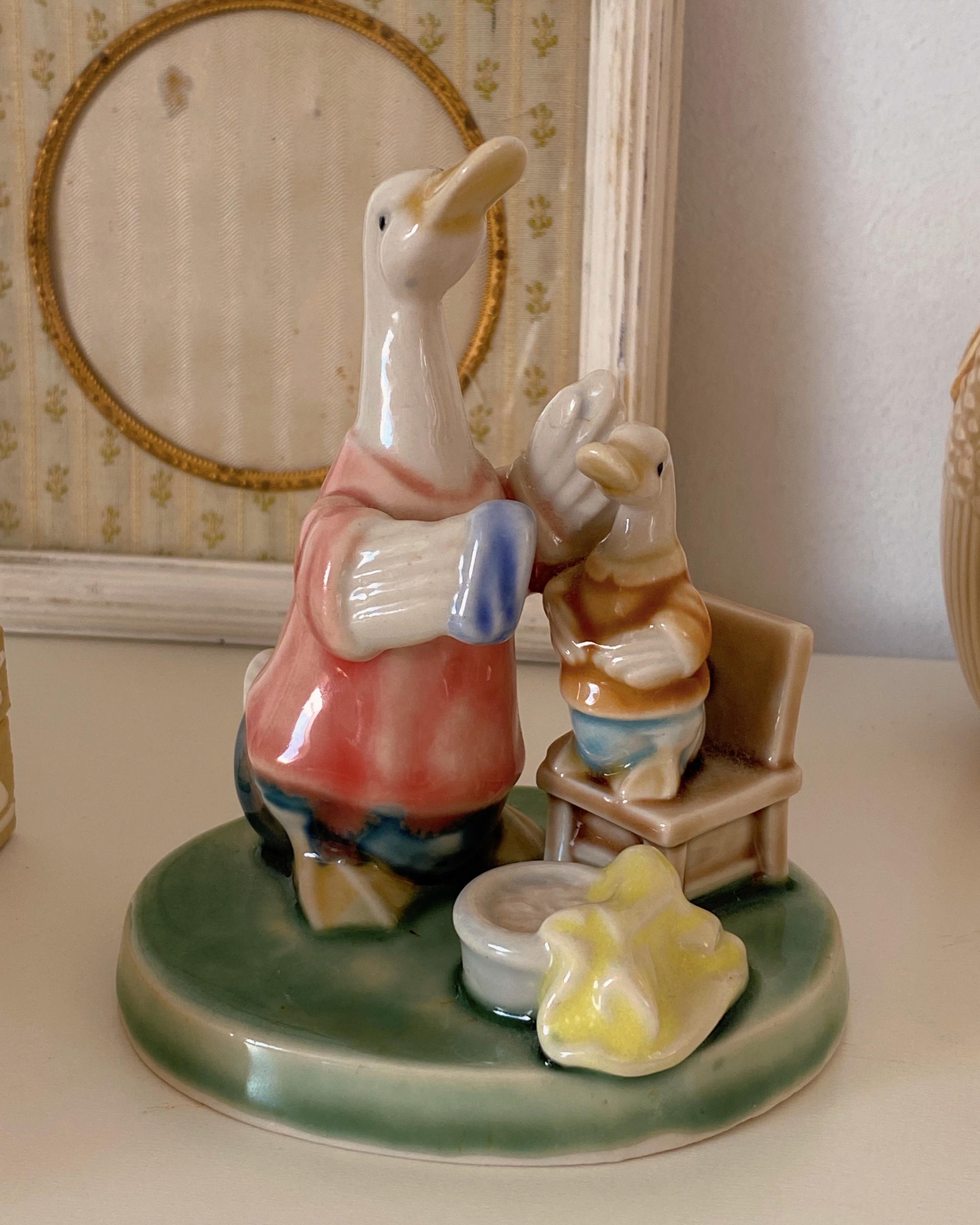 Vintage Beatrix Potter Mother Goose Porcelain Figurine, Collectible ...
