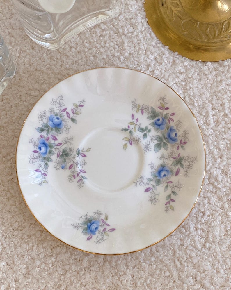 Vintage Royal Albert Blue Blossom Floral Blossom Cup Saucer Set With ...