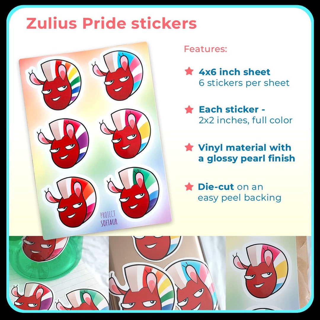 Zulius Pride Stickers Sheet (centaurworld) - Etsy