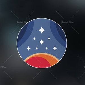Starfield Sticker Game Reflective Sticker Starfield Game Logo Patch ...