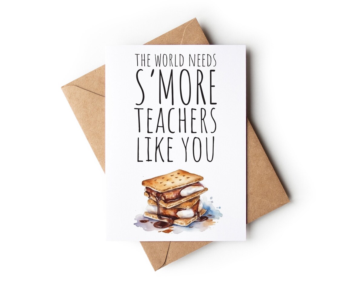 Teacher Appreciation Card Thank You Teacher Card End of - Etsy