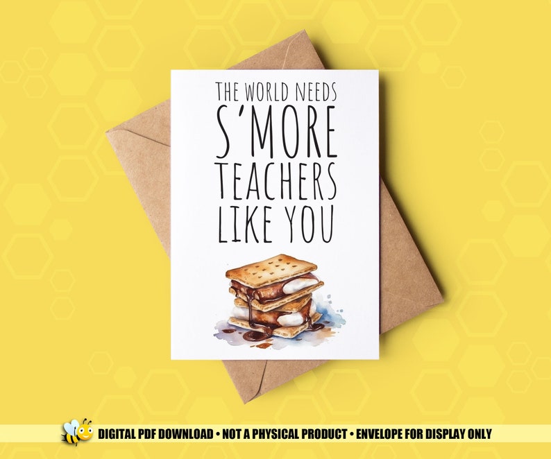 Teacher Appreciation Card, Thank You Teacher Card, End of School Year ...